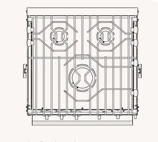 Force 10 - A32 - 3 Burner Gourmet Galley Range - Marine S/S Gimbaled ...